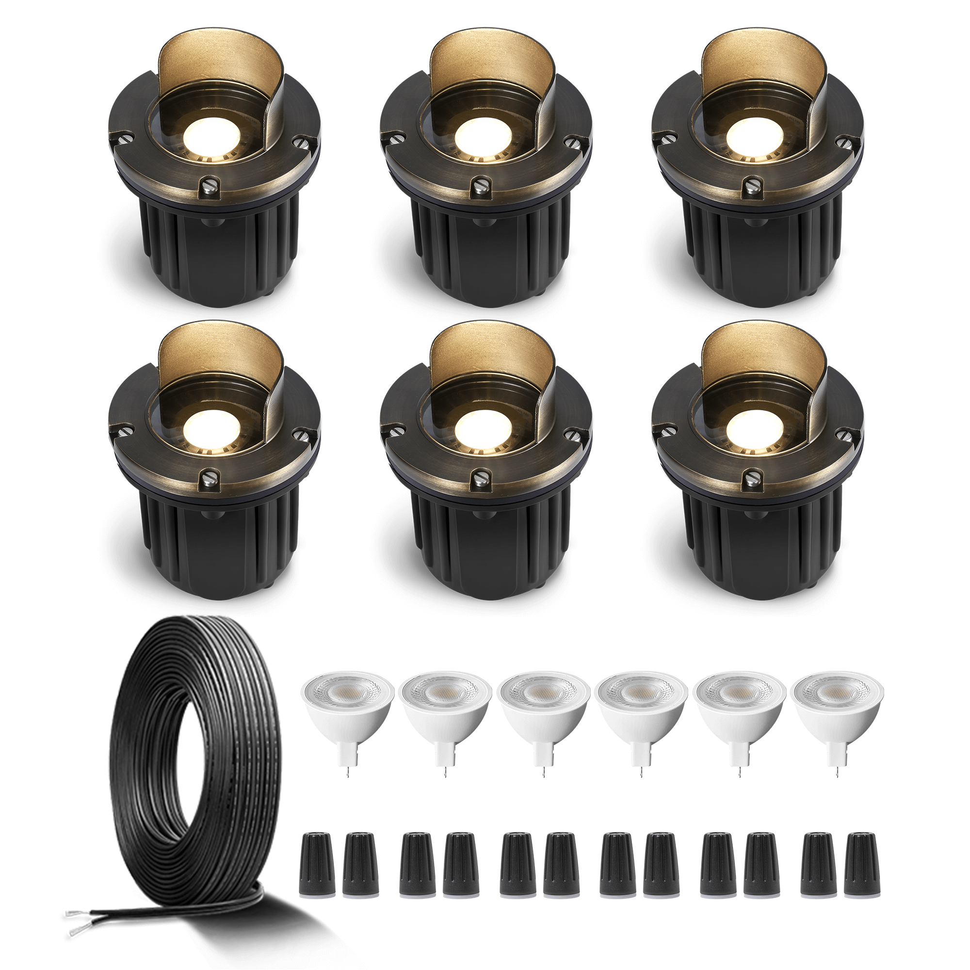 Outdoor Brass 12V Well Lights Kits – Gardenreet Lighting
